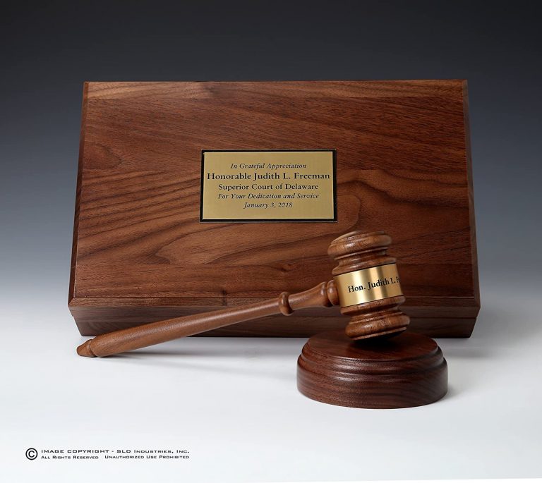 Directors Series Walnut Gavel Set - Solid Walnut gavel and sounding block