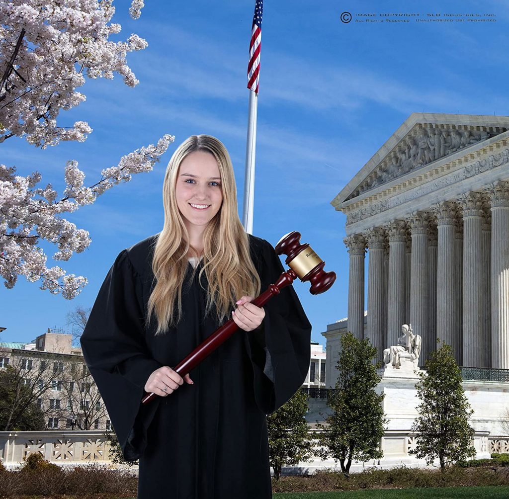 Giant Two Foot Long Rosewood Gavel With Engraved Gavel Band